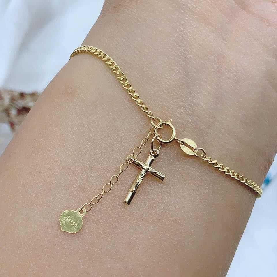 LW Cadena with Med Krus Bracelet 18k saudi gold, Women's Fashion ...