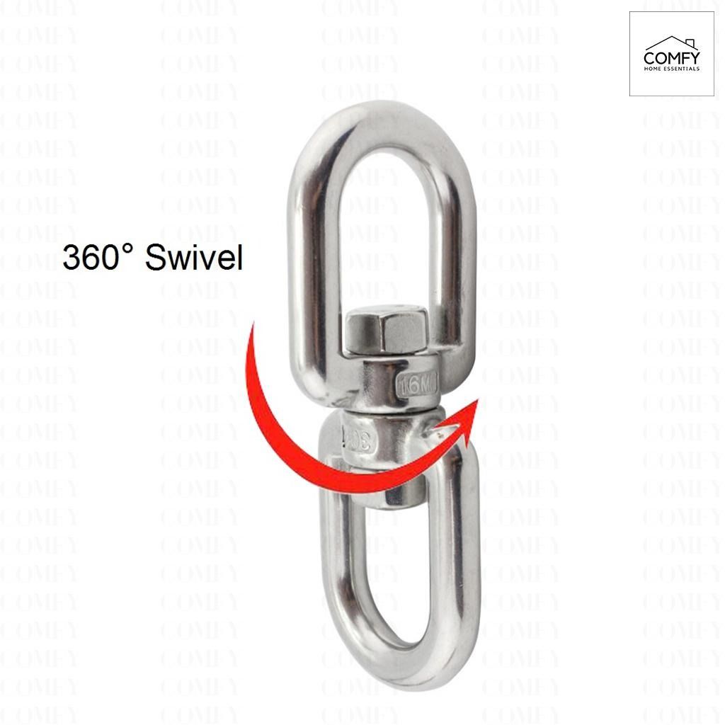 M4 M6 M8 M10 Stainless Double Ended Swivel Eye Chain Marine Ringing ...