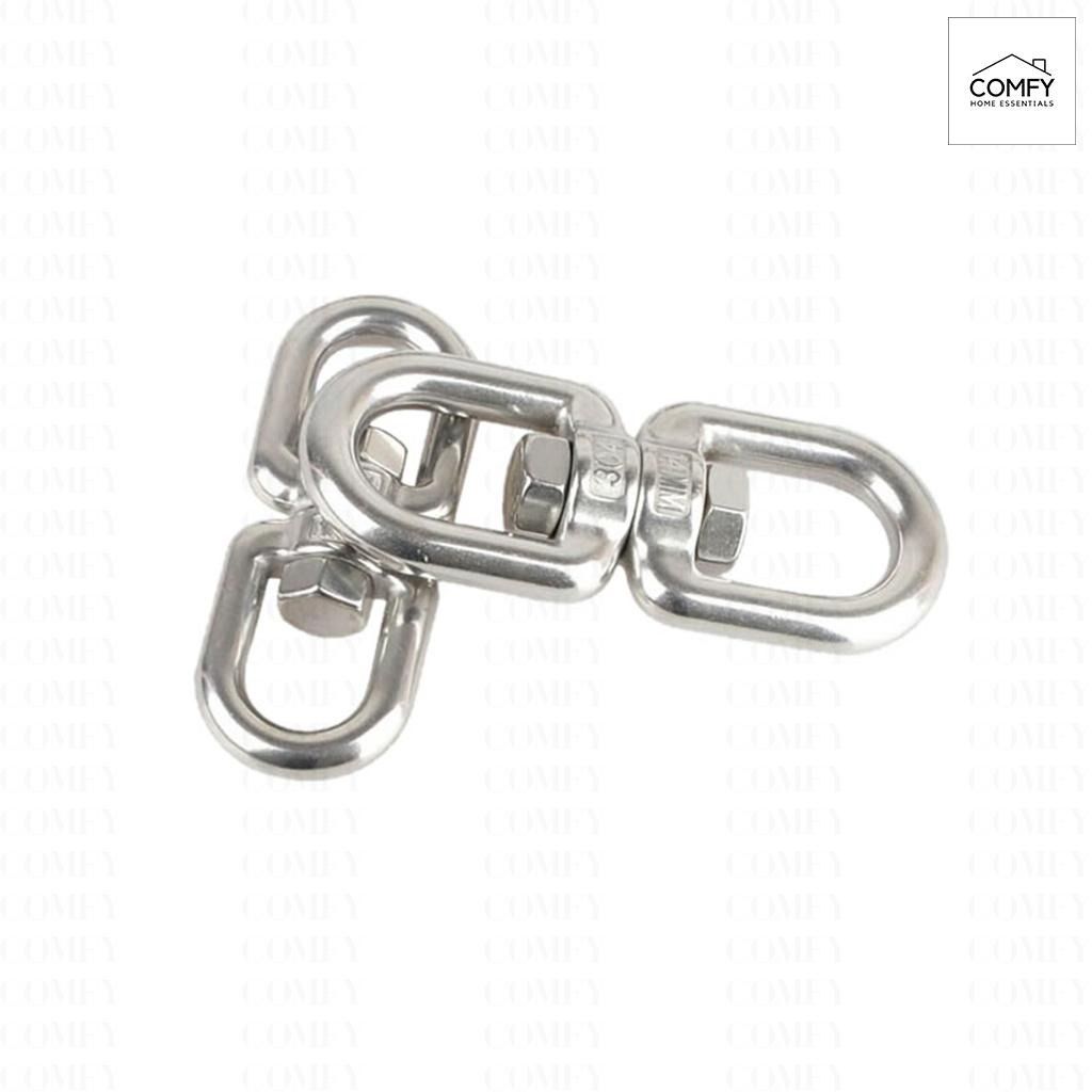 M4 M6 M8 M10 Stainless Double Ended Swivel Eye Chain Marine Ringing ...