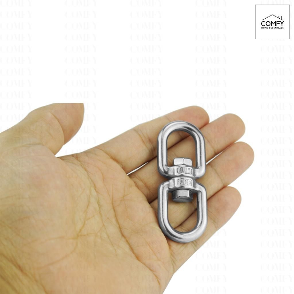 M4 M6 M8 M10 Stainless Double Ended Swivel Eye Chain Marine Ringing ...