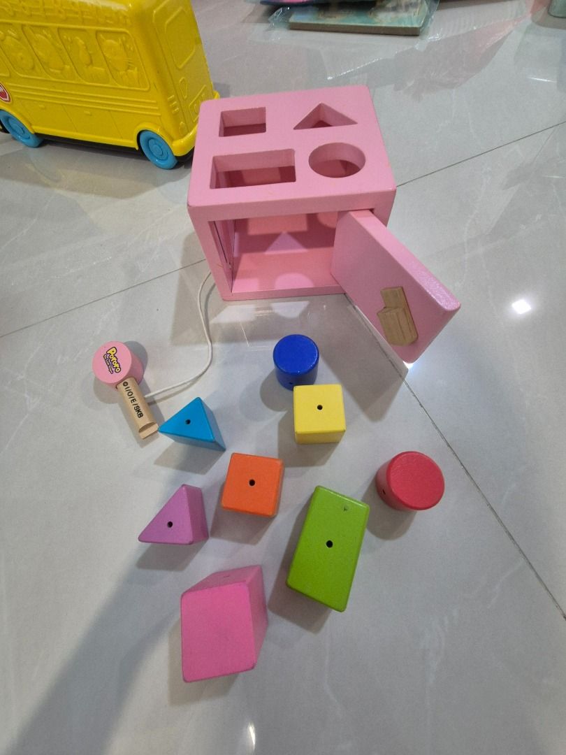 Montessori toys, wooden block, sort colors, shapes, stacking, building ...