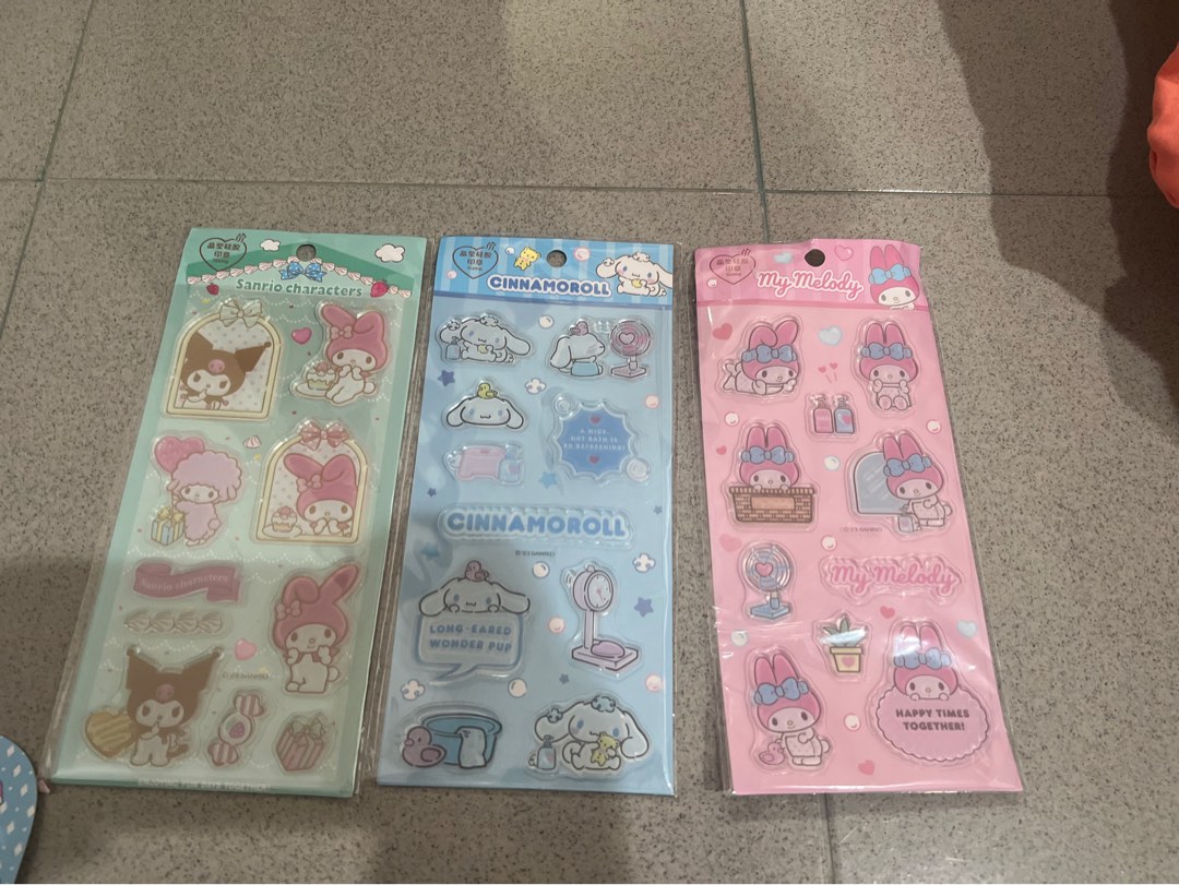 New Miniso x Sanrio Stamp Stickers 3D, Hobbies & Toys, Stationery ...