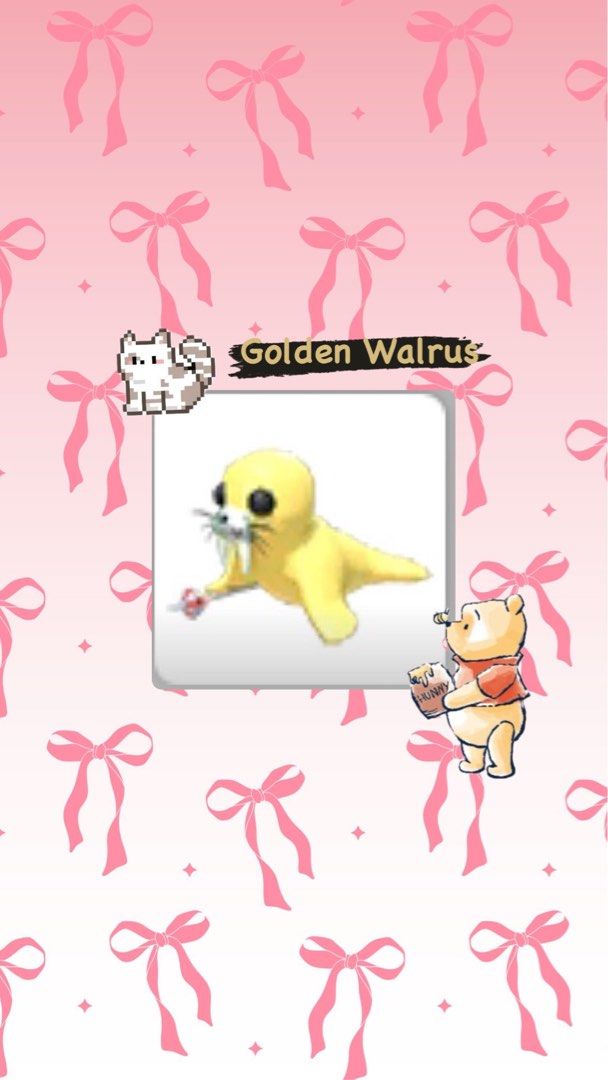 Normal Golden Walrus Adopt Me, Video Gaming, Video Games, Others on ...