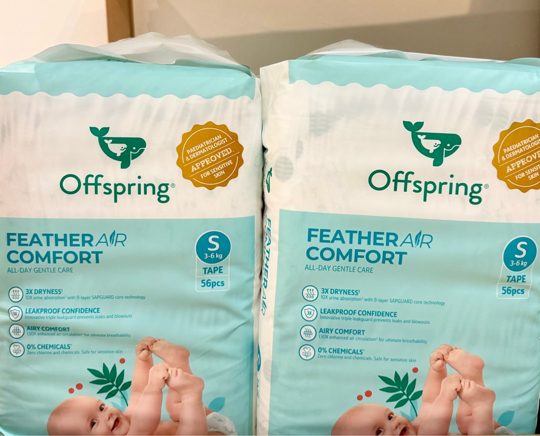 Offspring FeatherAir Comfort Baby Diapers Tape S, Babies & Kids ...