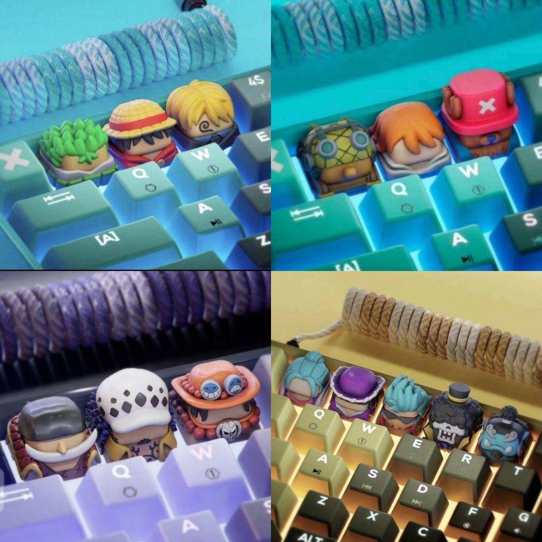One Piece Keyboard Caps / Anime / Manga Keycaps Monkey D. Luffy ...