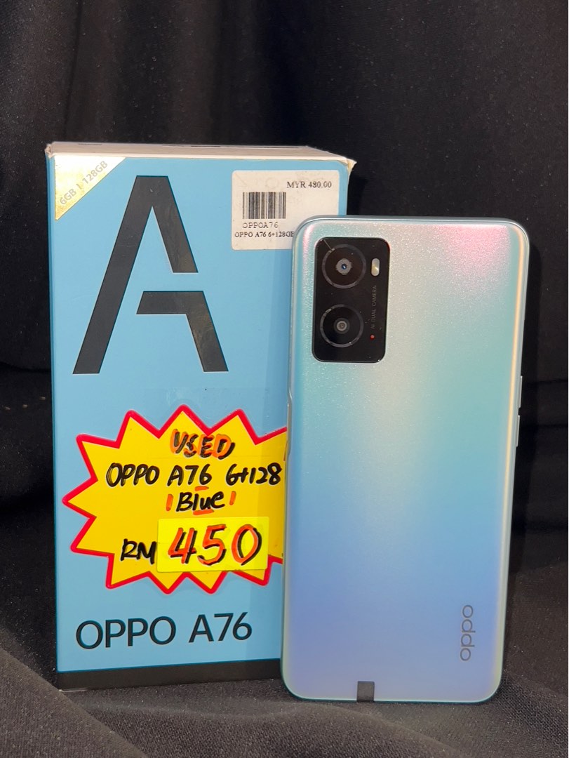Oppo A76 Glowing Blue 128GB, Mobile Phones & Gadgets, Mobile Phones ...