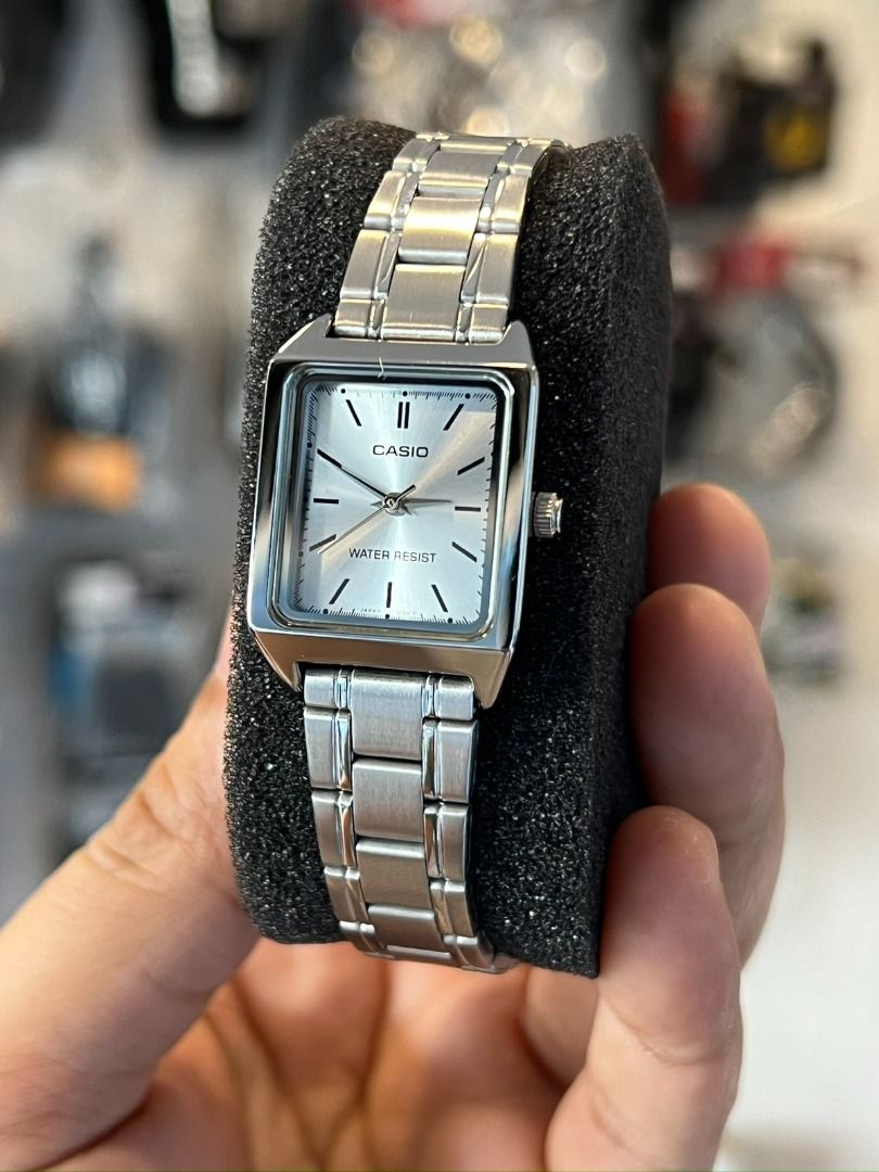 ORIGINAL CASIO Analog Blue Dial Stainless Steel Ladies Watch LTP-V007D-2E, Women's Fashion ...