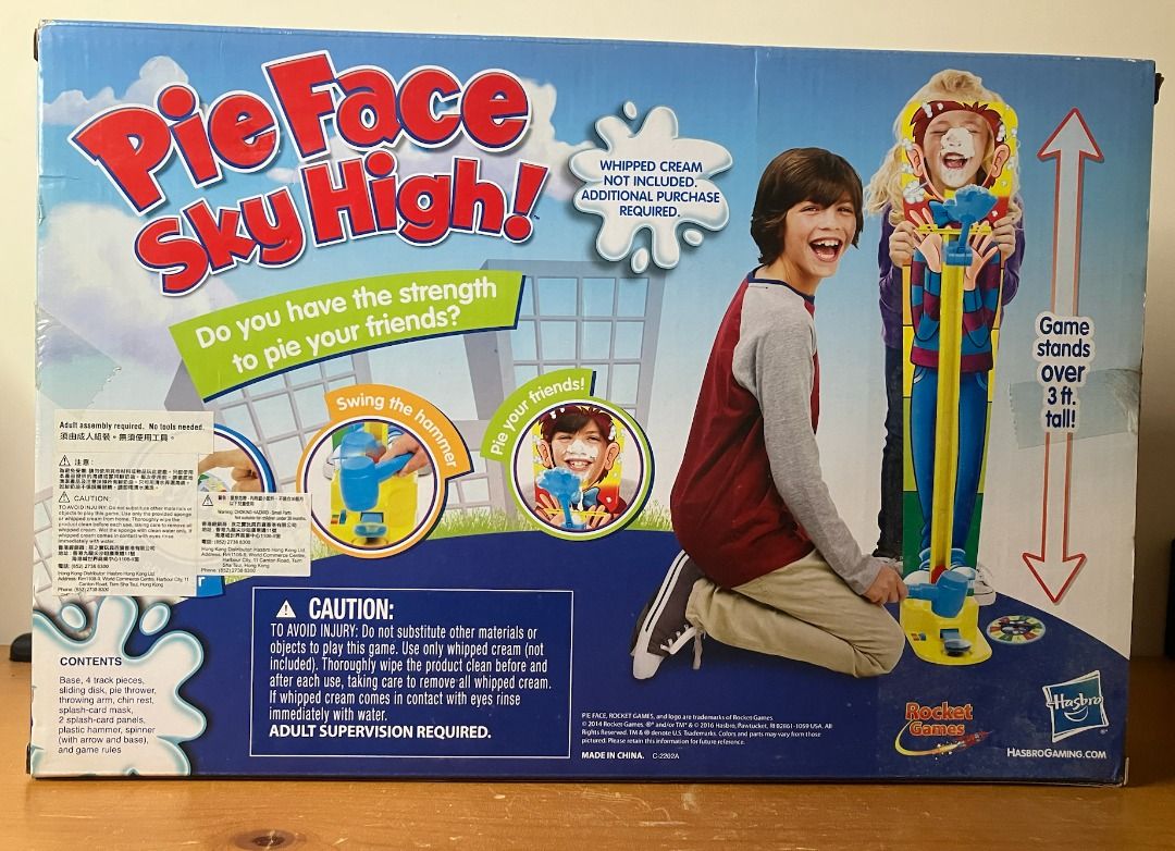 Original Hasbro Pie Face Sky High! Fun Game and Activity, 興趣及遊戲, 玩具 ...