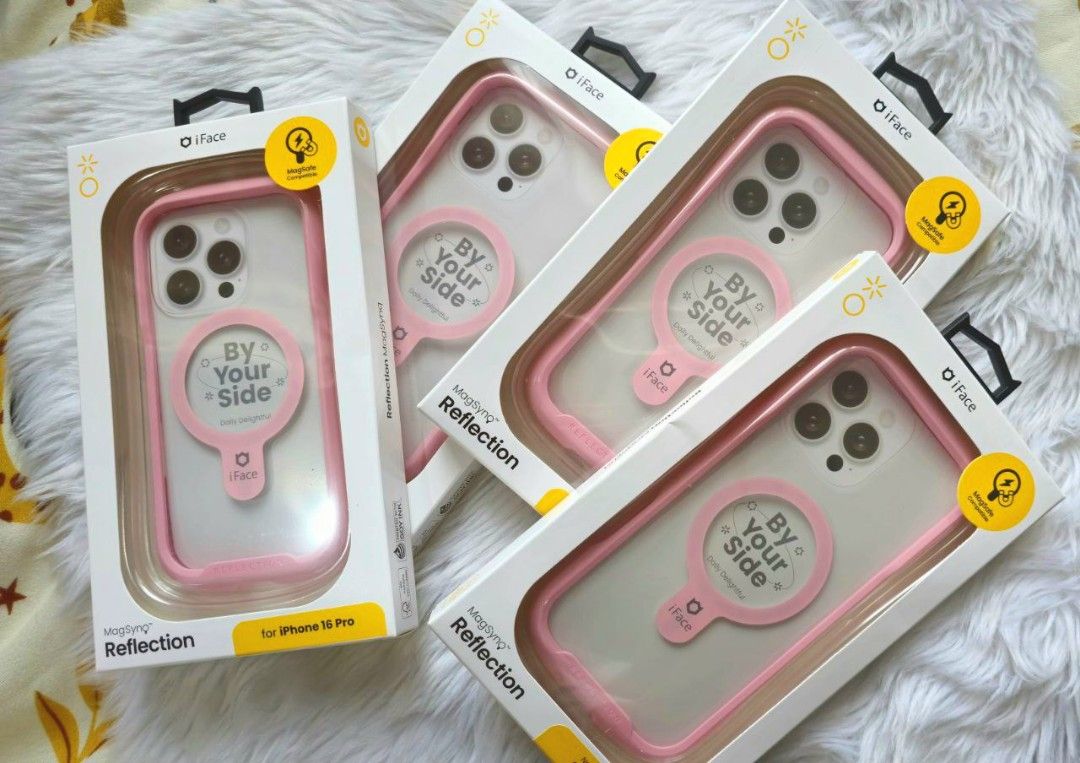 ORIGINAL Baby Pink / Pastel Pink iFace Reflection Glass Case Magsafe ...