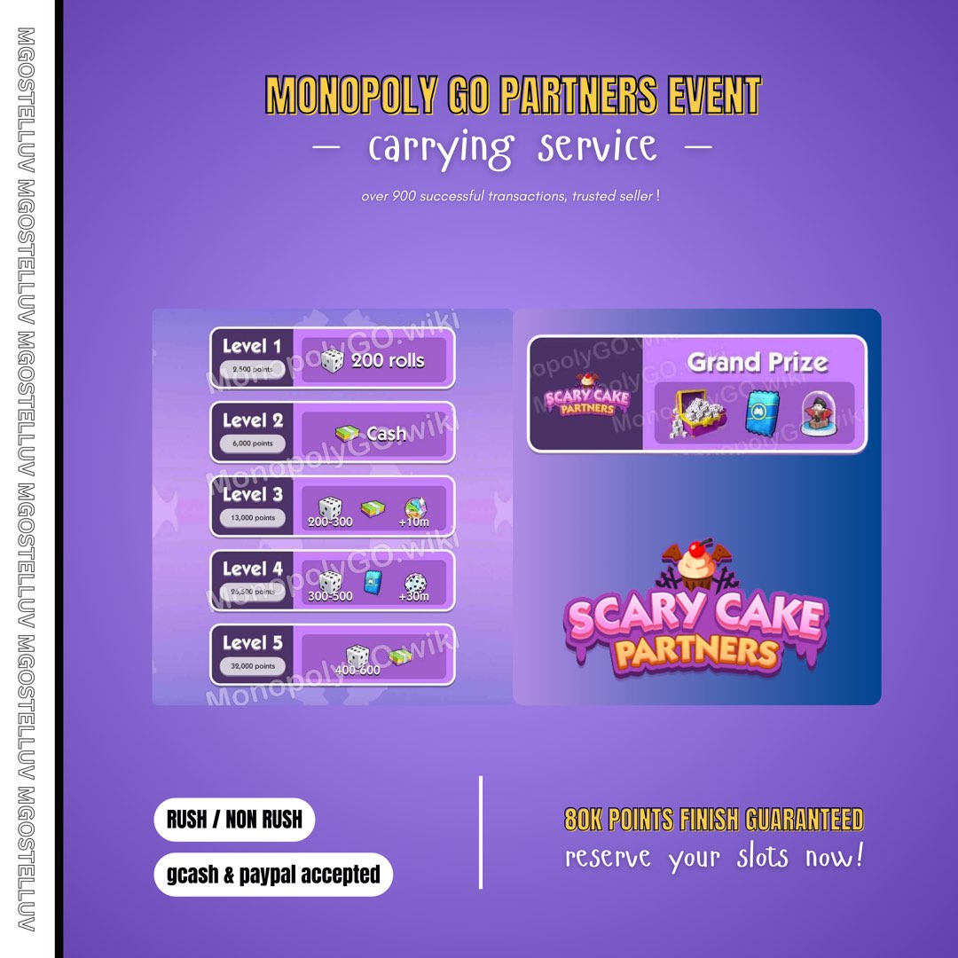 Partners Event Carry Monopoly Go, Hobbies & Toys, Toys & Games on Carousell