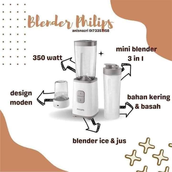 Philips Mini Blender, On-the-Go Tumbler & Multi Chopper HR2603/01, TV ...
