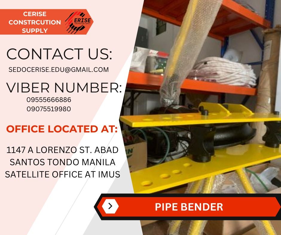 PIPE BENDER, Commercial & Industrial, Construction Tools & Equipment on ...