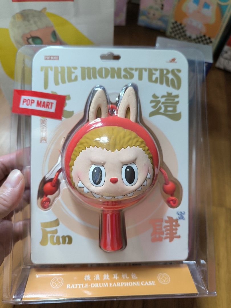 Popmart Labubu - Let have fun together series: Rattle drum earphones ...