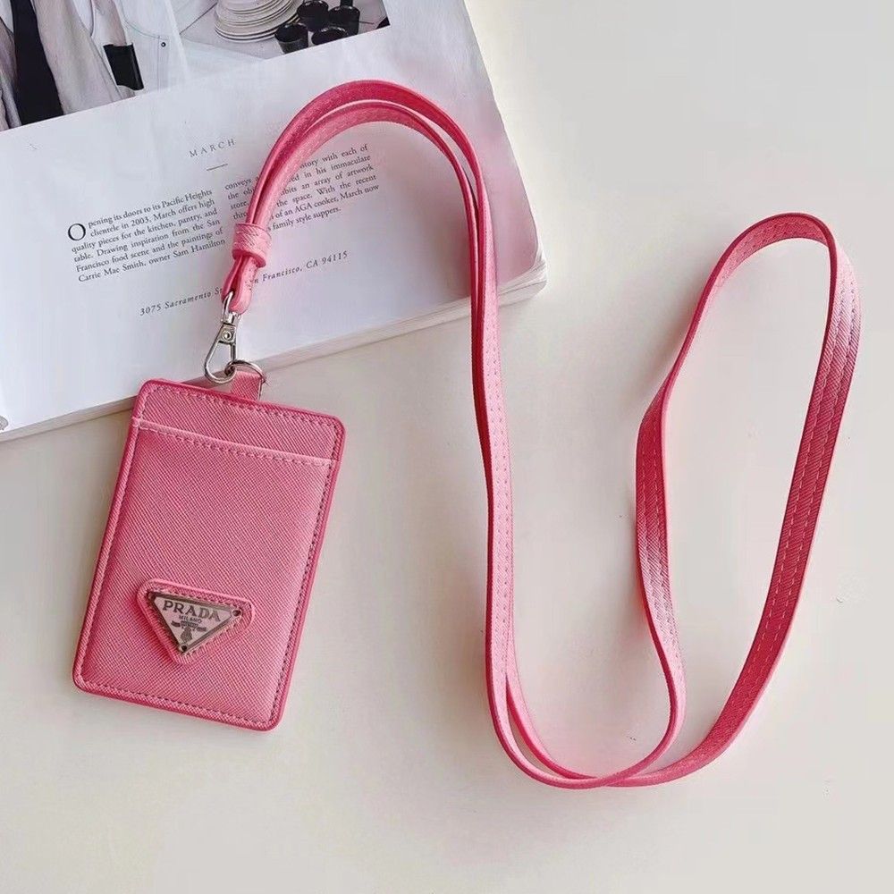 PRADA ID Work Card Lanyard With Transparent Window Pocket Suitable For Gift, Luxury, Accessories ...