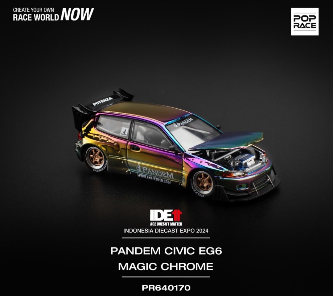 PRE ORDER-POP RACE IDE 2024 HONDA EG/MITSUBISHI EVO/MAZDA RX-7 FD SET ...
