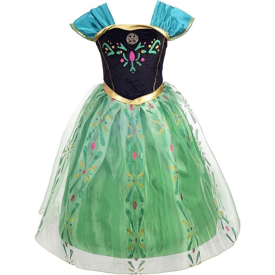 Primcess Anna Fairytale Disney of Frozen Cosplay Halloween Girl Kids ...