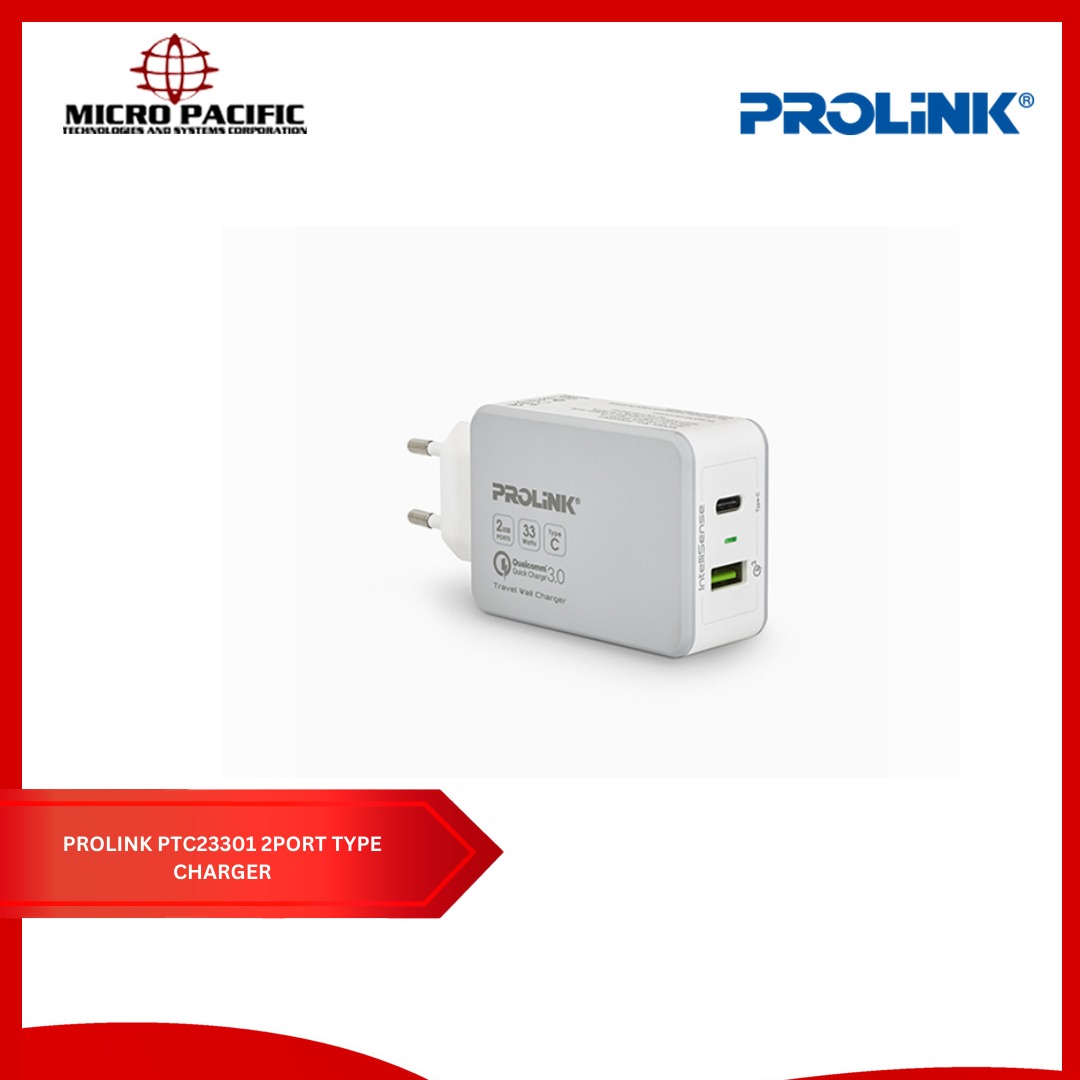 PROLINK PTC23301 2-Port Type Charger - Fast Charging for Multiple ...