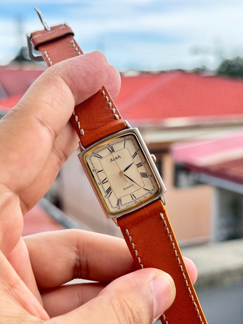 Rare Vintage Alba Tank Watch, Luxury, Watches on Carousell