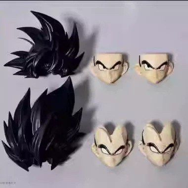 Recustom Goku and Vegeta custom Head (The Historic First Battle) for 1/ ...