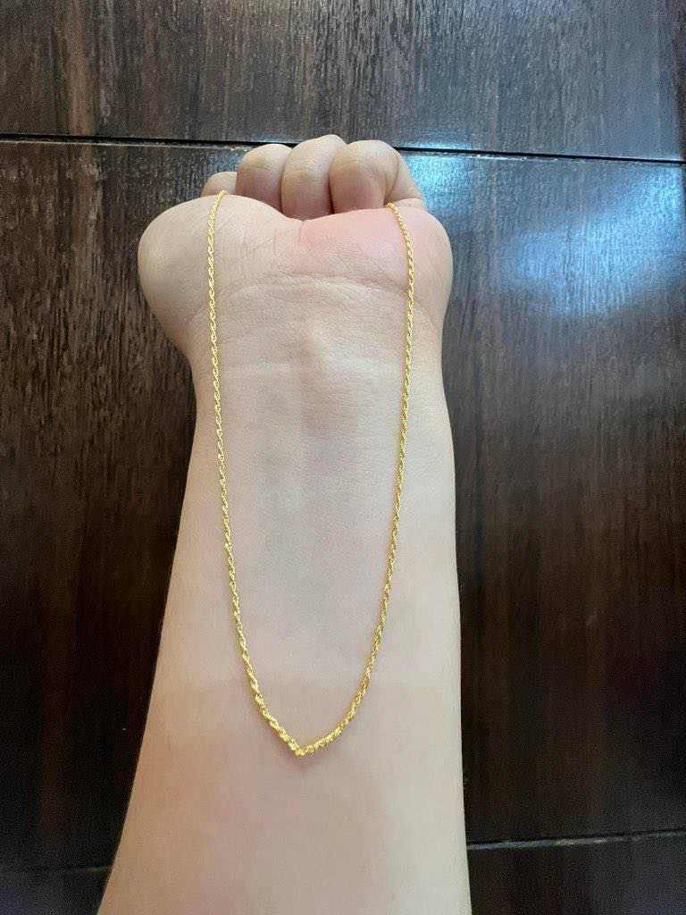 Rope Chain Only 18k saudi gold, Women's Fashion, Jewelry & Organizers ...