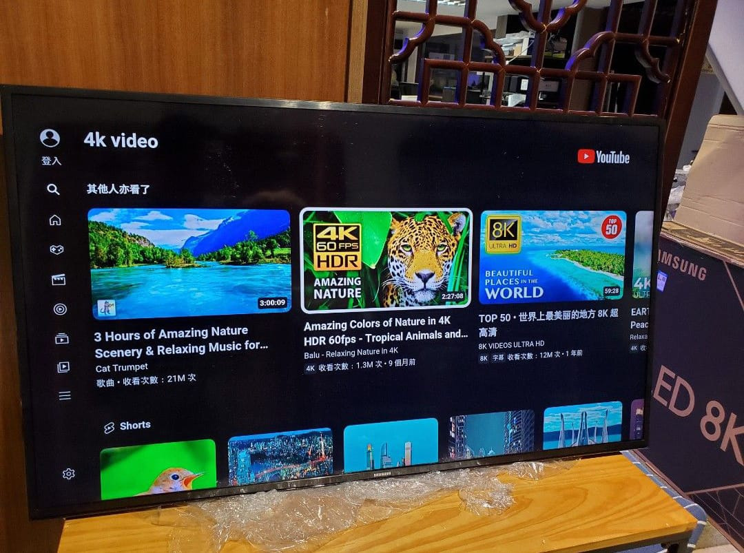 Samsung 49' 4K UHD 6300 Smart LED TV with wall mount stand, 家庭電器, 電視 ...