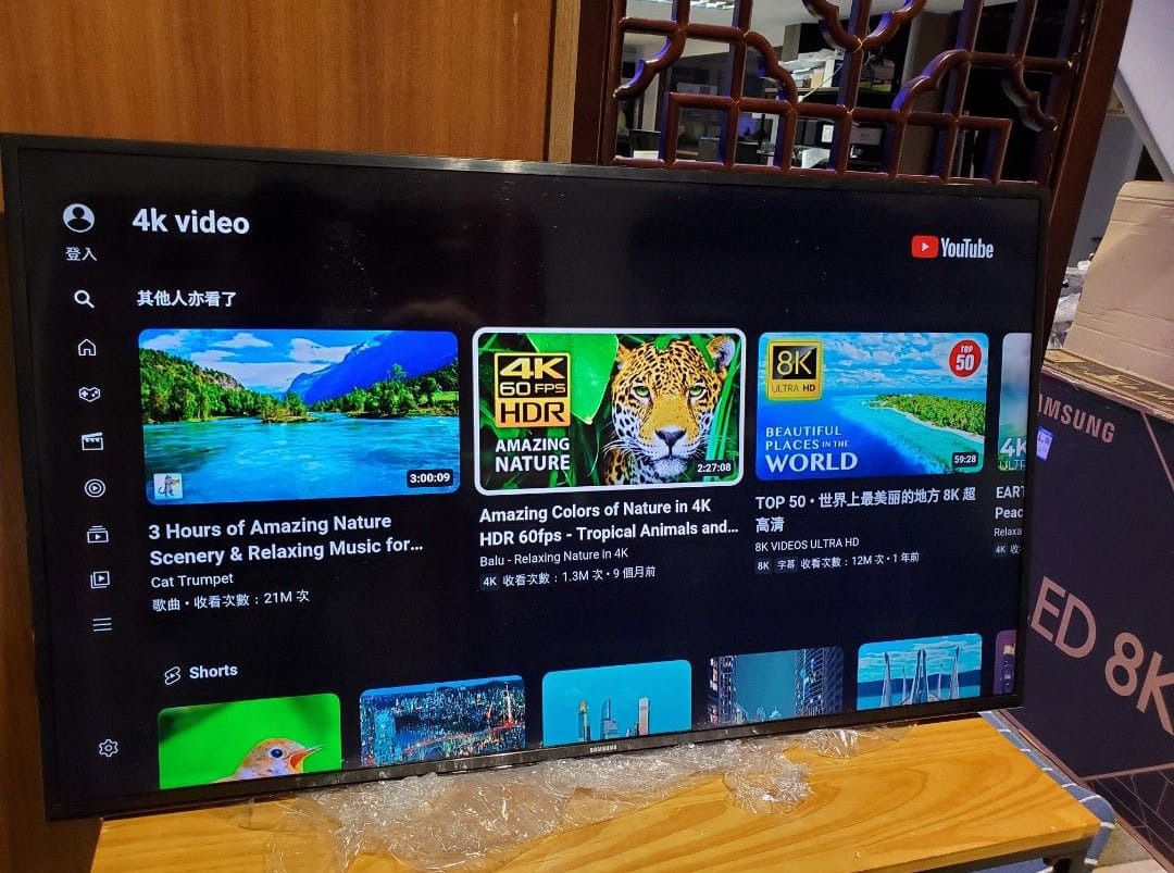 Samsung 49' 4K UHD 6300 Smart LED TV with wall mount stand, 家庭電器, 電視 ...