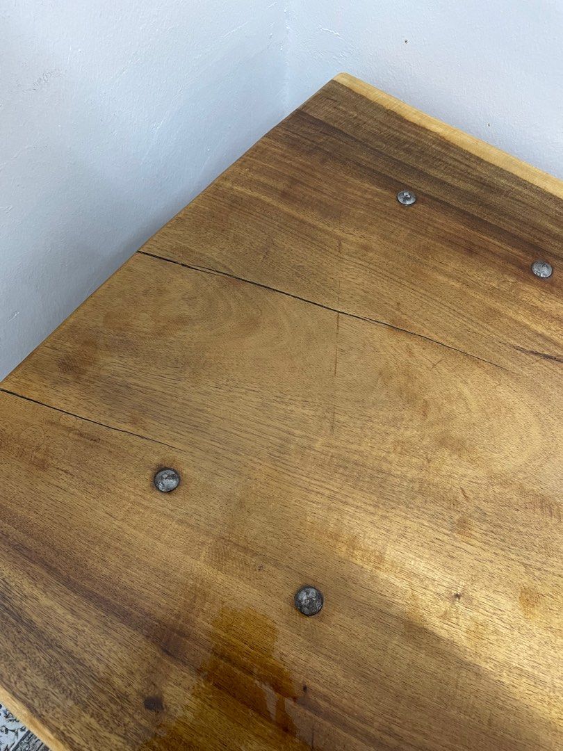 Slab table kayu akasia, Furniture & Home Living, Furniture, Tables ...