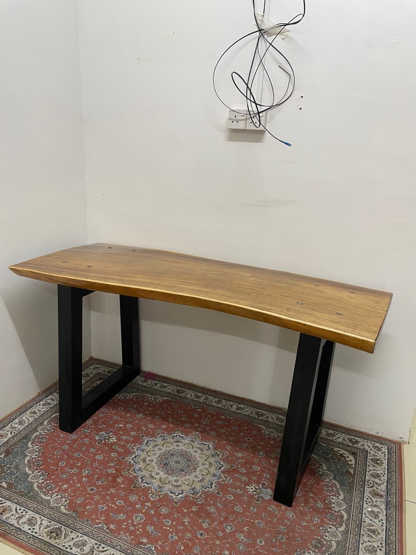 Slab table kayu akasia, Furniture & Home Living, Furniture, Tables ...