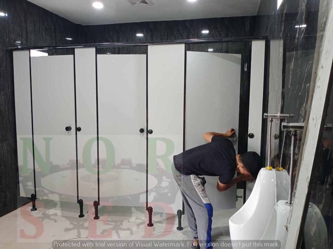 Toilet Partition Phenolic Board 12 mm with PWD, Slop Sink, Urinal ...