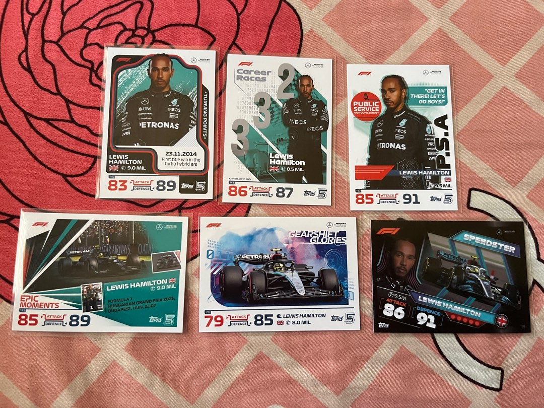 Topps F1 Cards - Lewis Hamilton, Hobbies & Toys, Toys & Games on Carousell