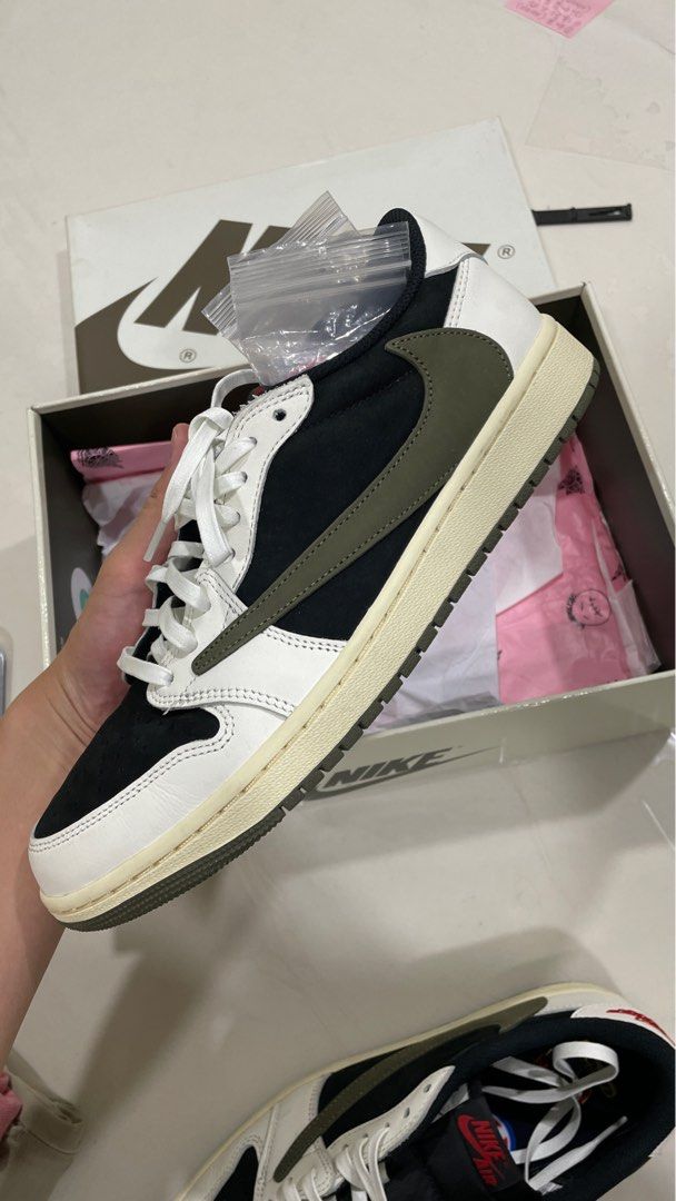 Travis Air Jordan AJ 1 Olive UK8.5, Men's Fashion, Footwear, Sneakers ...