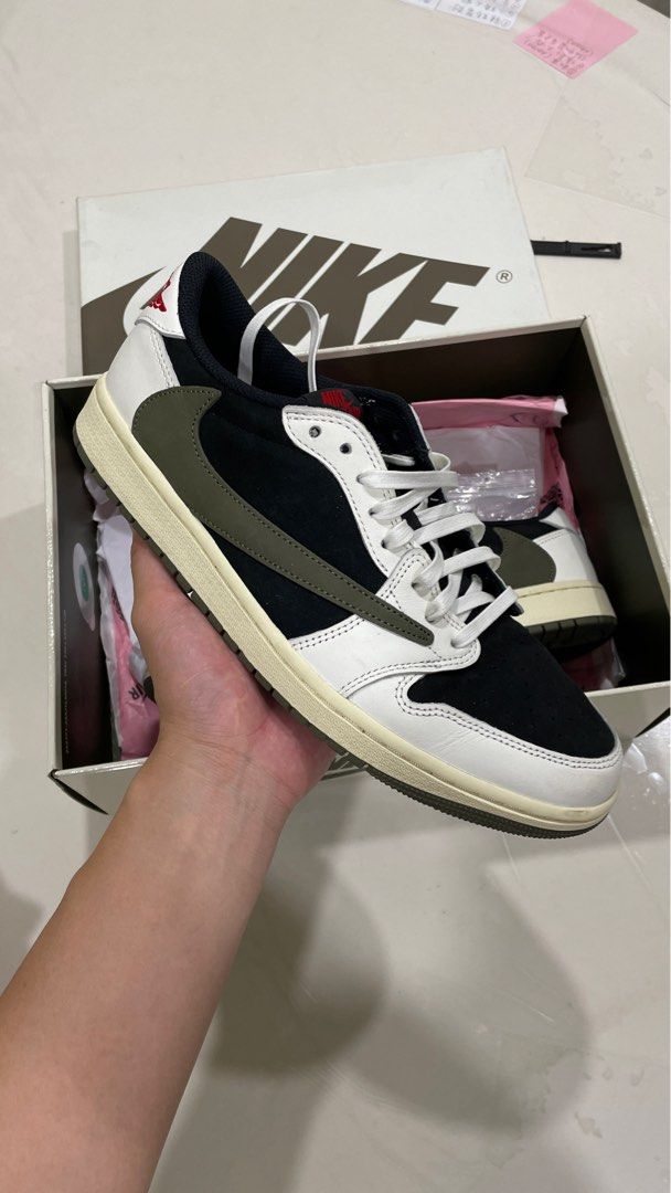 Travis Air Jordan AJ 1 Olive UK8.5, Men's Fashion, Footwear, Sneakers ...