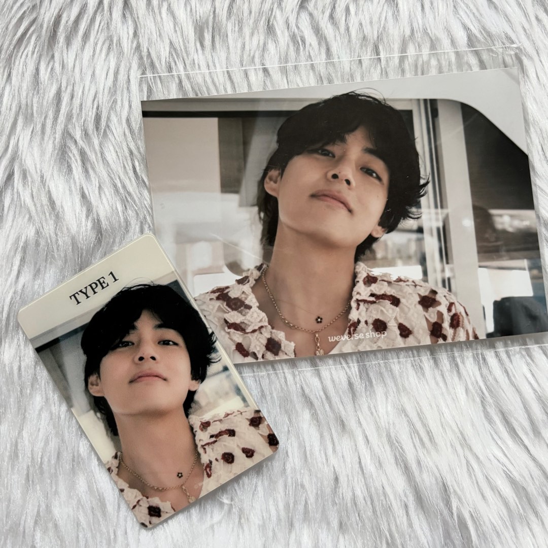 V TYPE 1 PHOTOBOOK CARD MIRROR AND PHOTO POB FROM WEVERSE, Hobbies ...