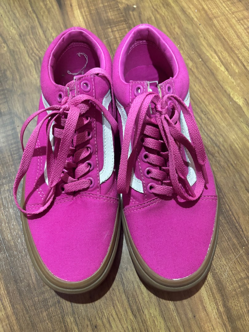 Vans Old Skool Skate Shoe Raspberry Rose - Light Gum, Women's Fashion ...