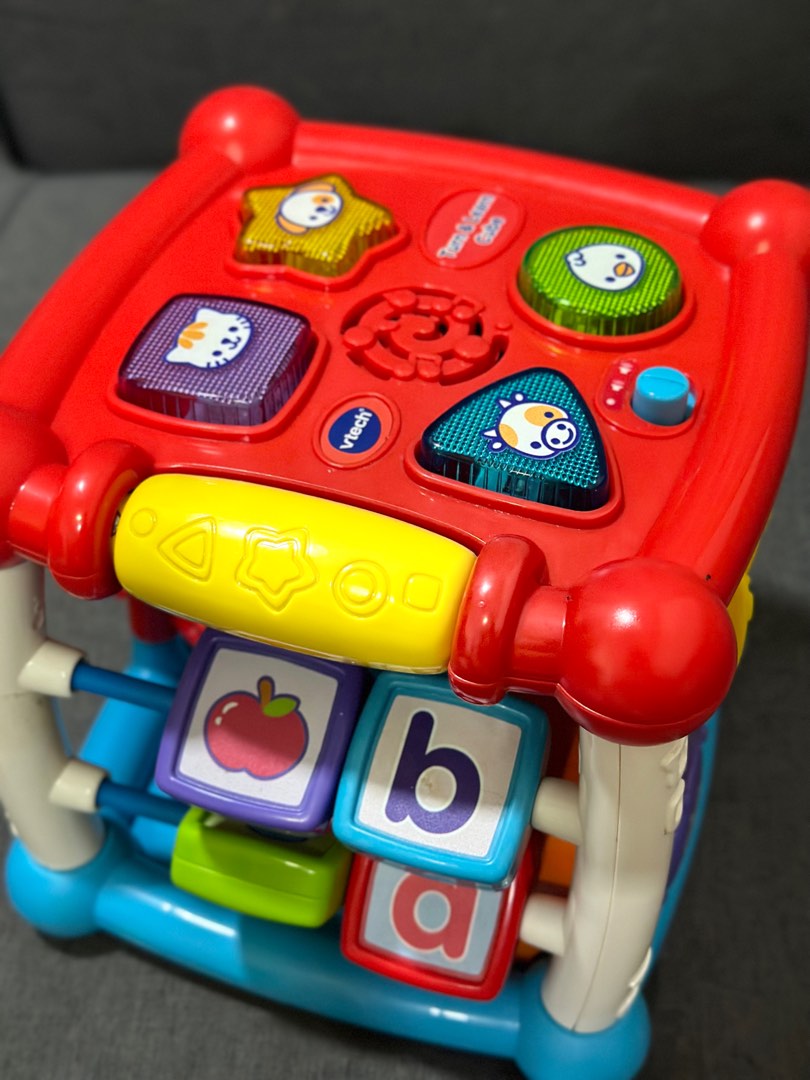 VTech Baby Turn & Learn Cube | Busy Box, Babies & Kids, Infant Playtime ...