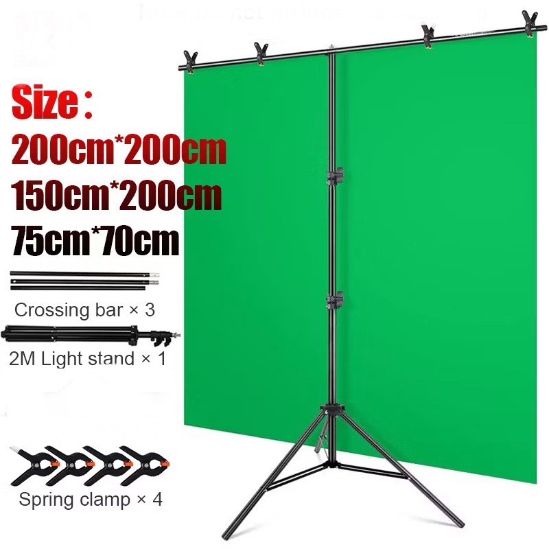 2 x 2 m Green Screen Backdrop Stand Portable Photo Studio Background ...