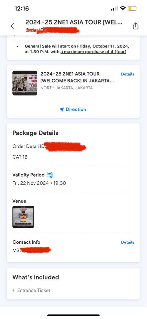 [Ori Price]2NE1 Jakarta 22/11 CAT1B Concert Ticket , Tickets & Vouchers ...