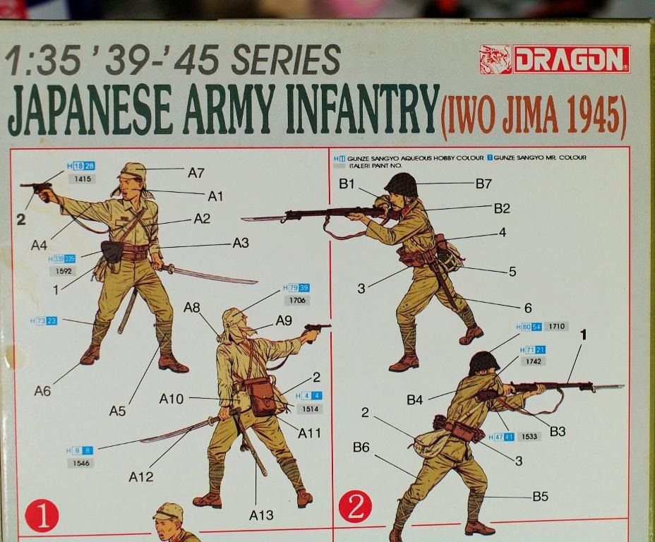 無包裝盒 -Dragon Models-威龍-6044-1/35-Japanese Army Infantry-帝國陸軍-Iwo Jima ...