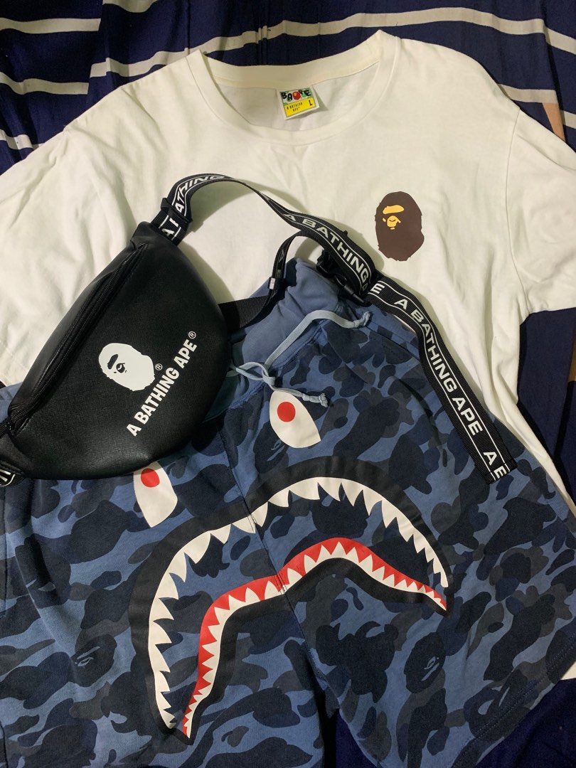 Bape set, Men's Fashion, Tops & Sets, Tshirts & Polo Shirts on Carousell