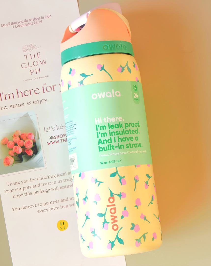 BRAND NEW OWALA FreeSip Water Bottle - Tea Time 32oz | The Glow PH ...