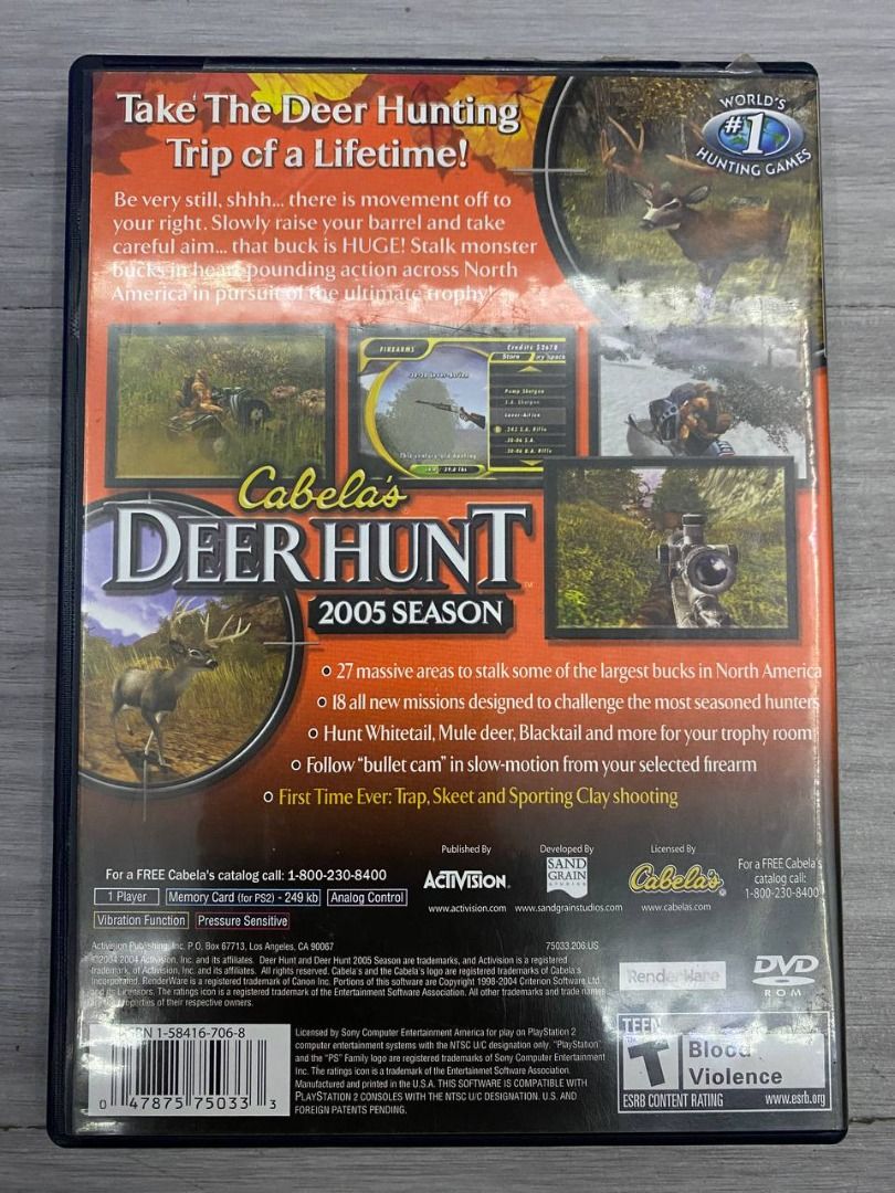 Cabela's Deer Hunt 2005 Season (Sony PlayStation 2, 2005), Video Gaming ...