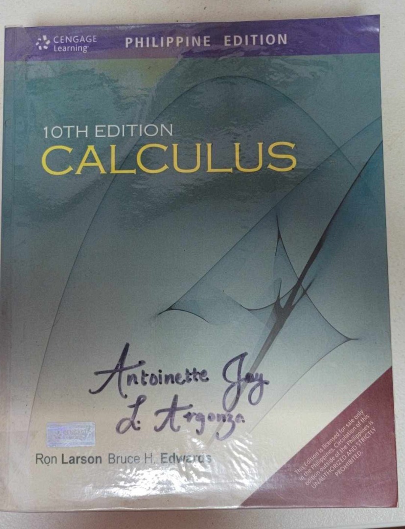 Calculus 10th Ed by Ron Larson and Bruce Edwards, Hobbies & Toys, Books ...