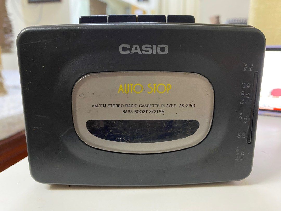 Cassette Player Vintage Casio AS-215R Vintage Portable Audio Radio AM ...
