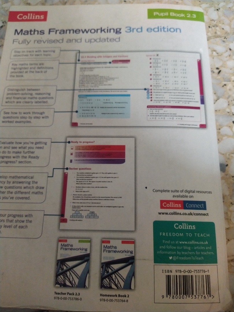 Collins Maths framework, Hobbies & Toys, Books & Magazines, Textbooks ...