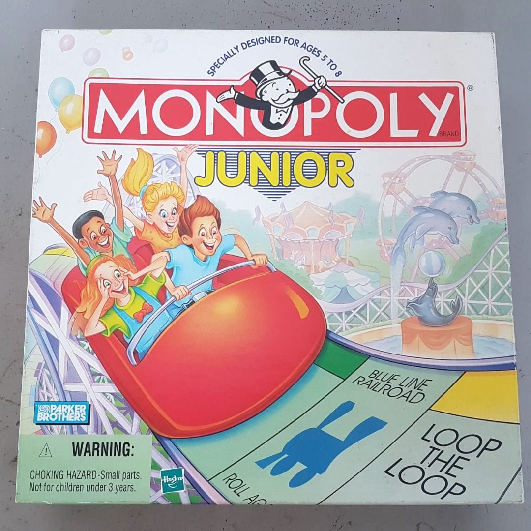 Complete Set, Monopoly Junior, the Roller Coaster Money game, Hasbro ...