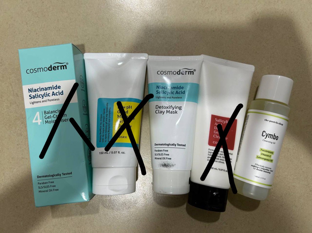 Cosmoderm mask,The Pastels Shop Cleansing oil, Beauty & Personal Care ...