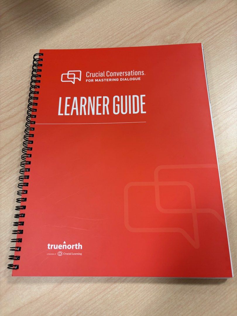 Crucial conversations - Guidebook and Learner Guide, Hobbies & Toys ...