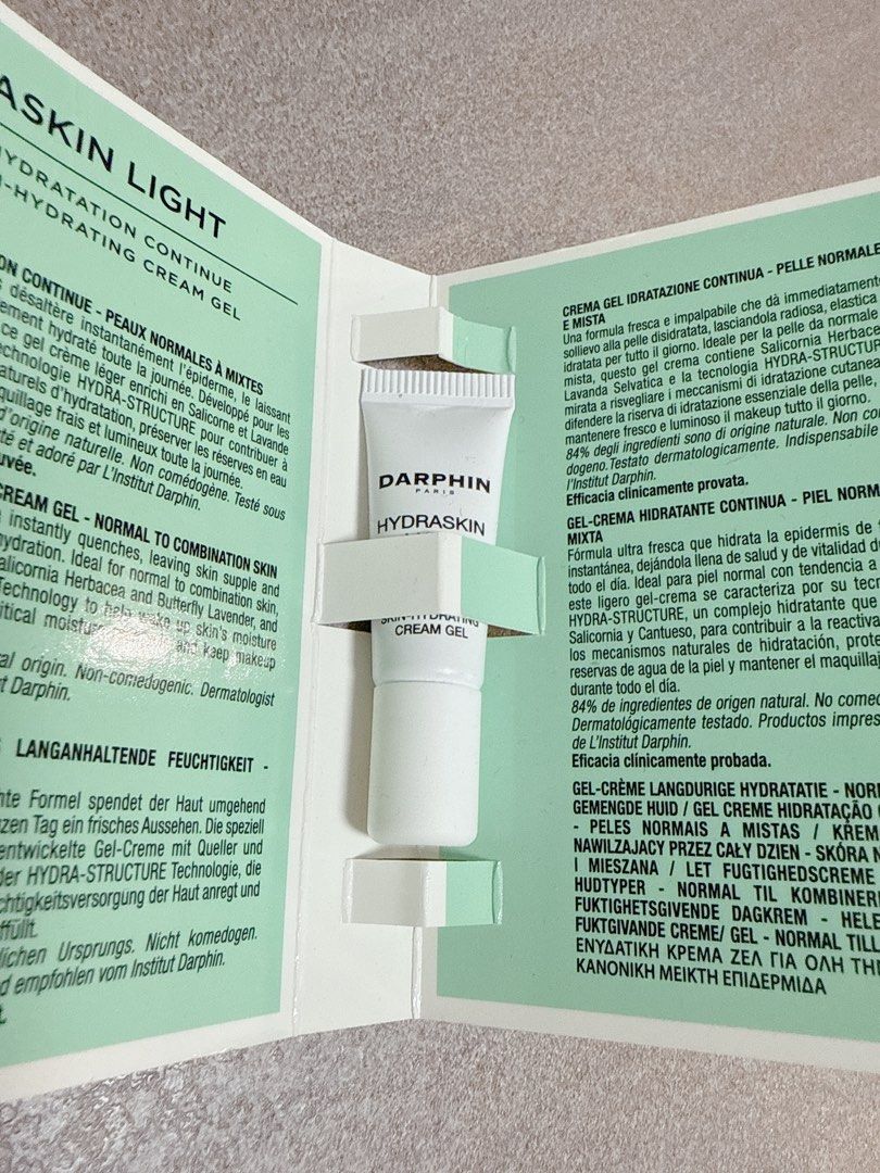 Darphin hydraskin light cream gel sample 3ml, 美容＆個人護理, 健康及美容 - 皮膚護理, 面部 ...
