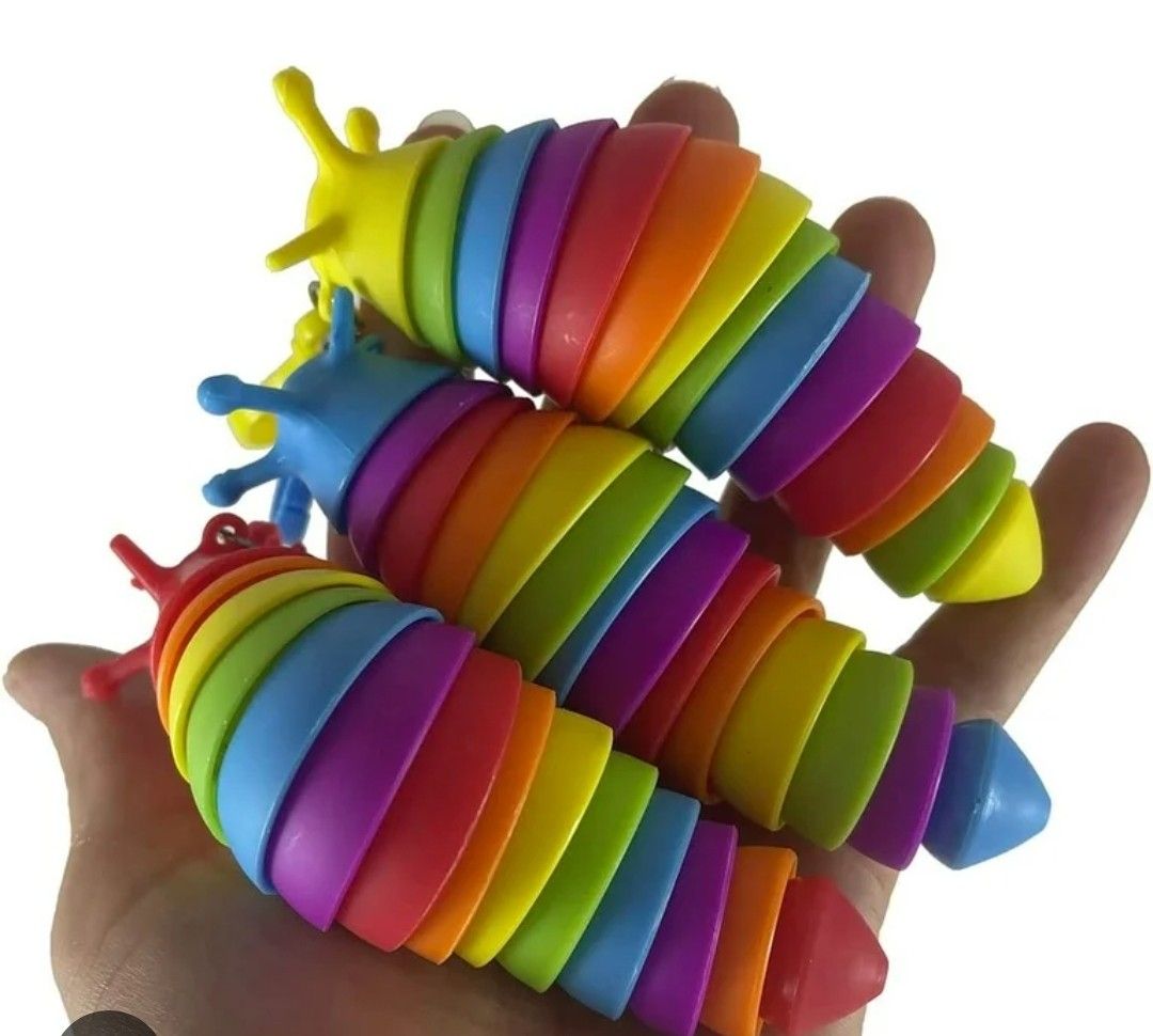 FINGER SLUG SENSORY BABY TOYS RAINBOW TWISTING SNAIL, Hobbies & Toys ...