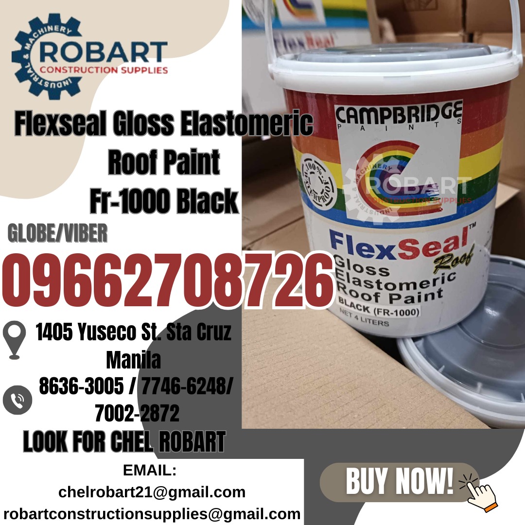 FLEXSEAL GLOSS ELASTOMERIC ROOF PAINT, Commercial & Industrial, Construction Tools & Equipment ...